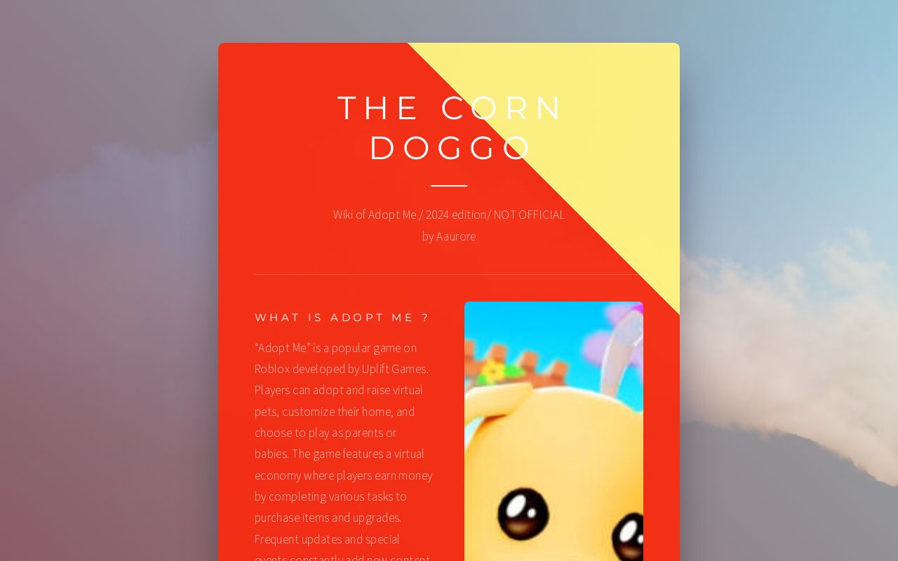 Wiki-CORN DOGGO